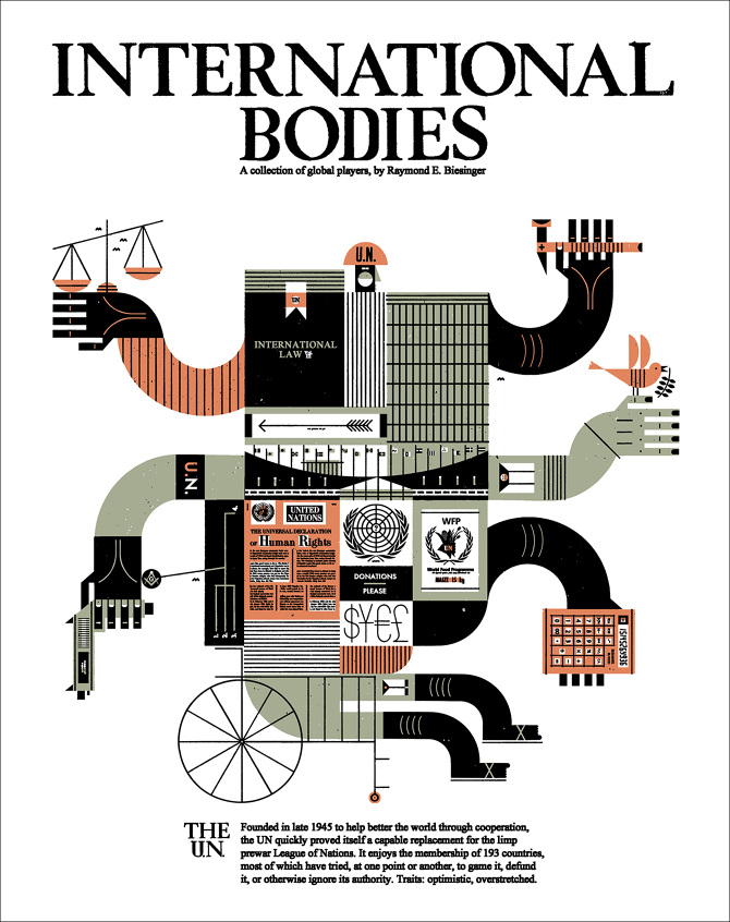 “INTERNATIONAL BODIES” - Raymond Biesinger Illustration Inc.