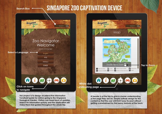 Singapore Zoo App // UI/UX Interface Design - Amy