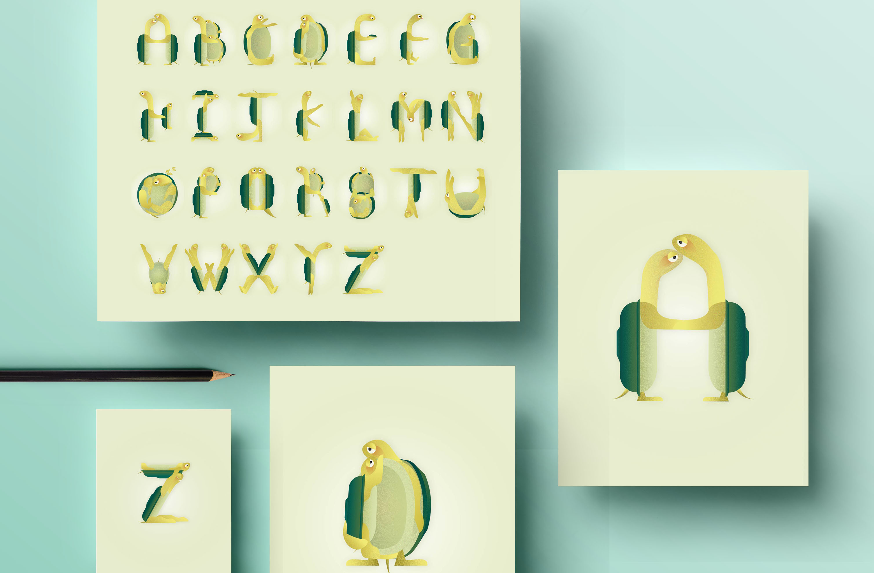 Tortoise Alphabet - Yanny Cheng - Graphic Designer