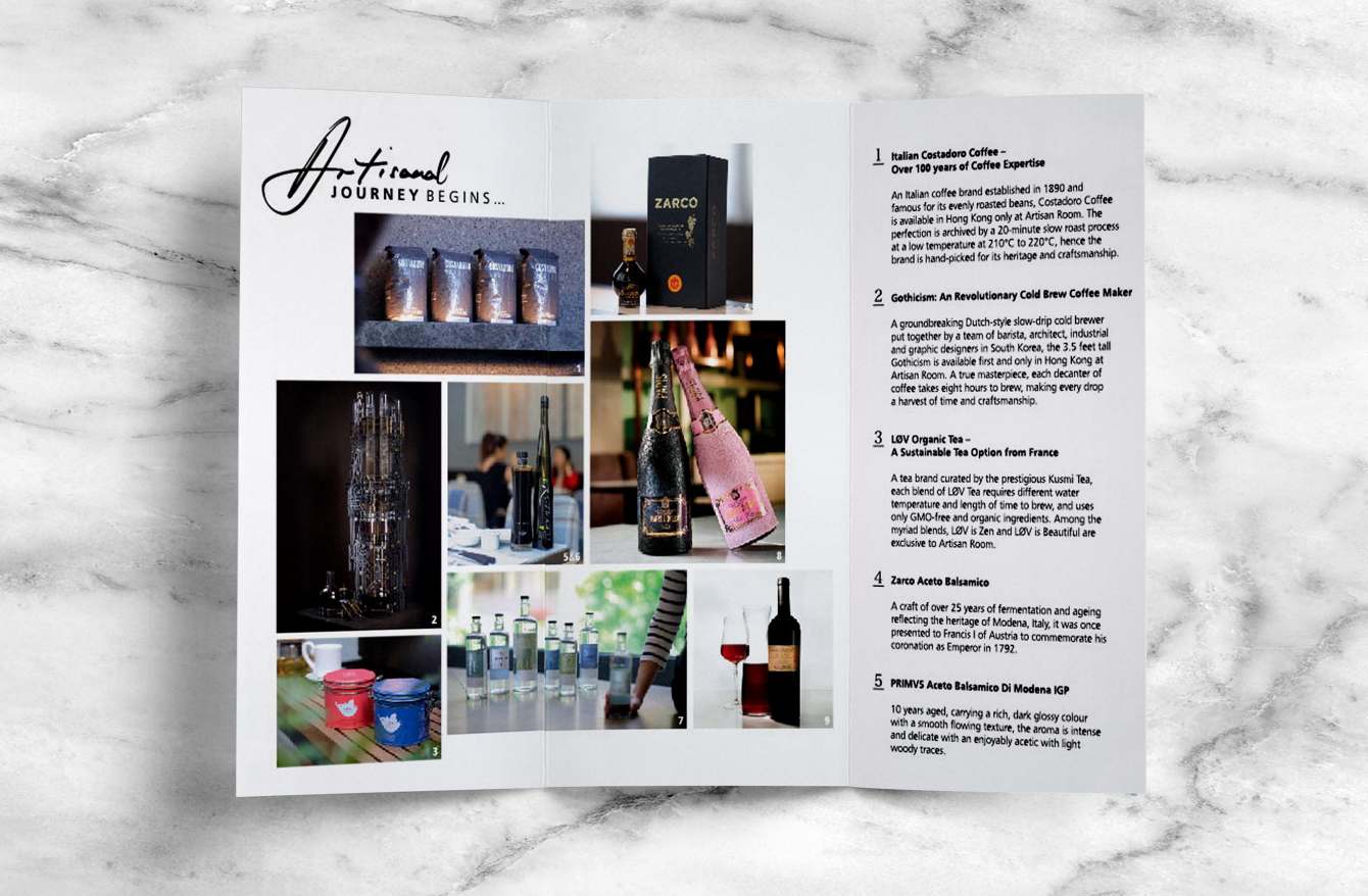 Artisan Room Leaflet Design - Yanny Cheng - Graphic Designer