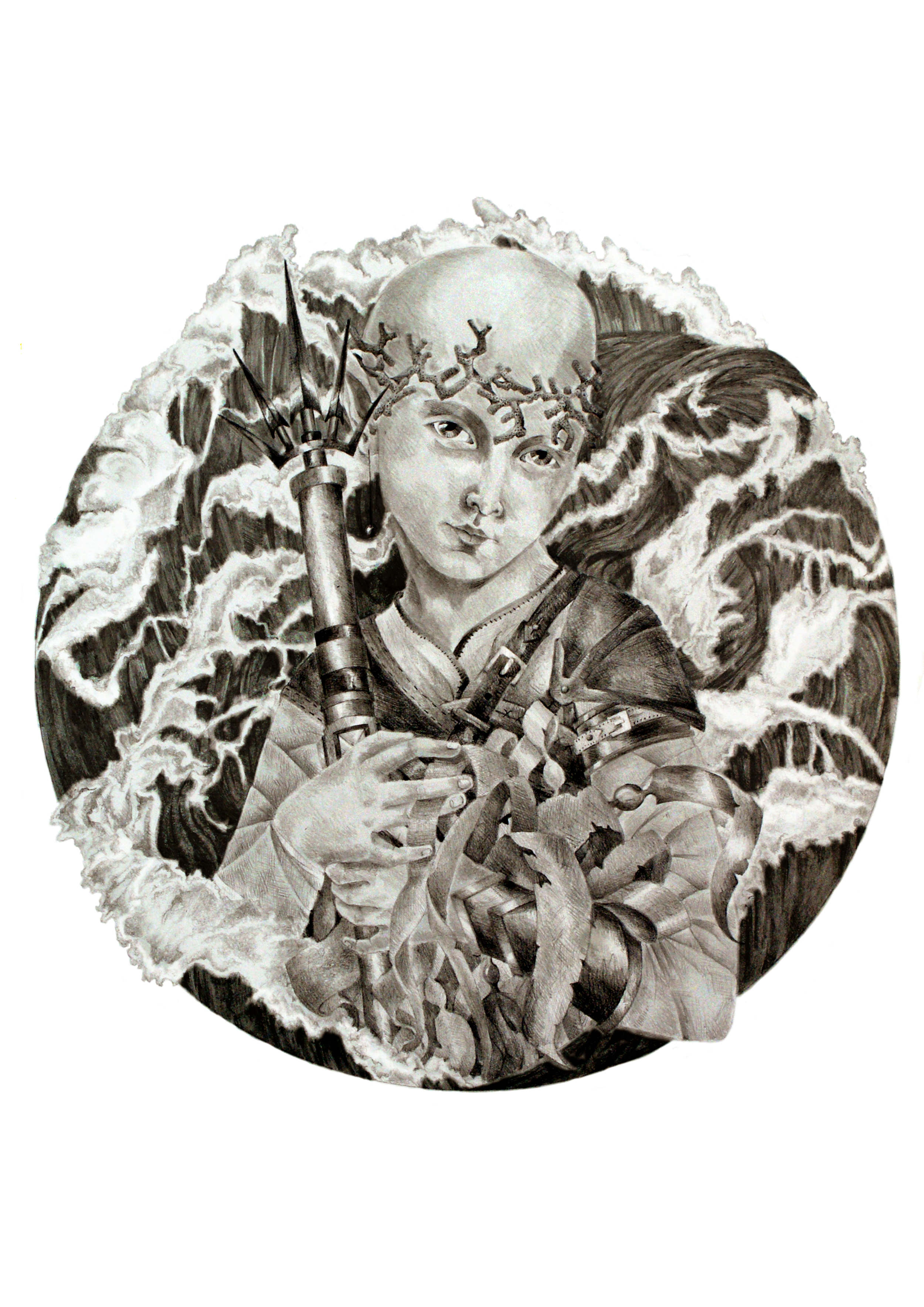 Neptune - Katy Harrald Pencil Artist and Illustrator