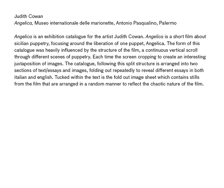 Judith Cowan – Angelica - Hannah Montague Judith Cowan – Angelica - Hannah Montague