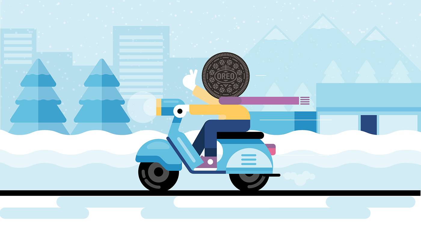 Oreo ice cream launch - Static and Digital OOH - Natasha Prinsloo