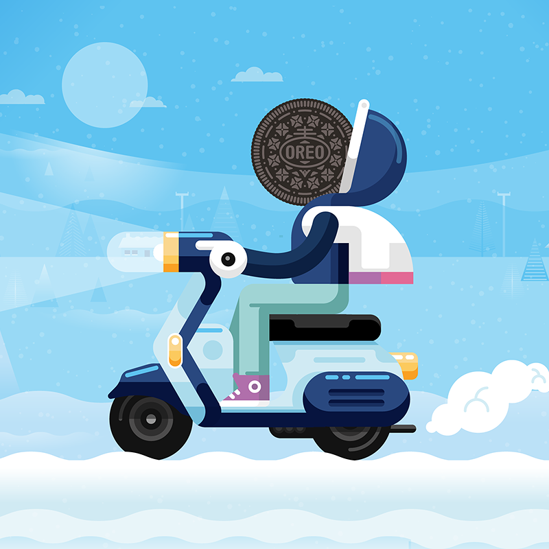 Oreo ice cream launch - Static and Digital OOH - Natasha Prinsloo