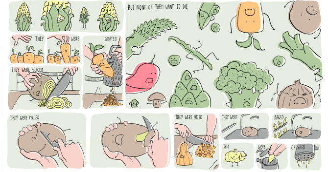 Vegetables have feelings too - dannigowdy