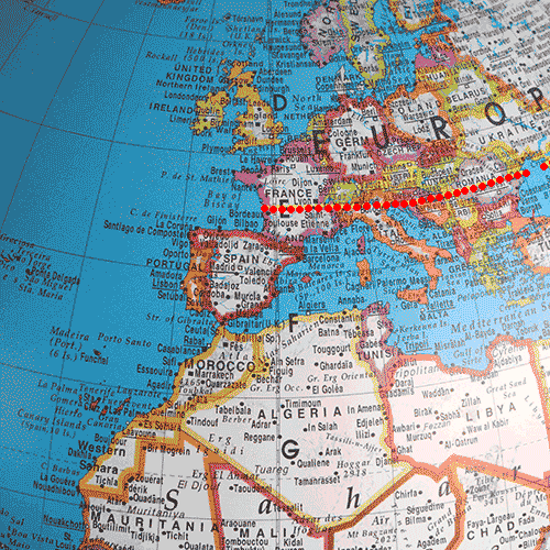 45º25' North Parallel