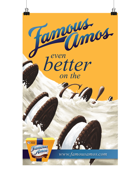 Famous Amos Re-Brand Poster - Oynohs