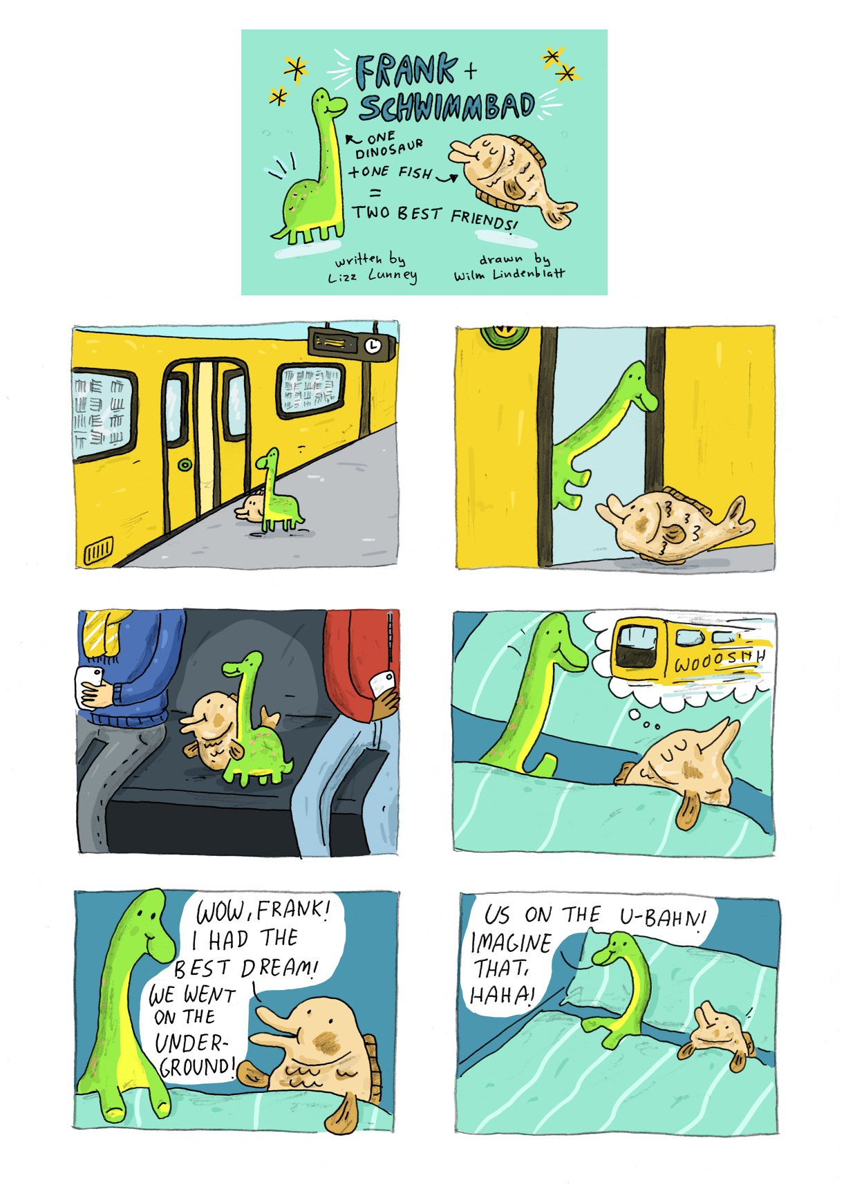 Frank and Schwimmbad - Lizz Lunney Illustration