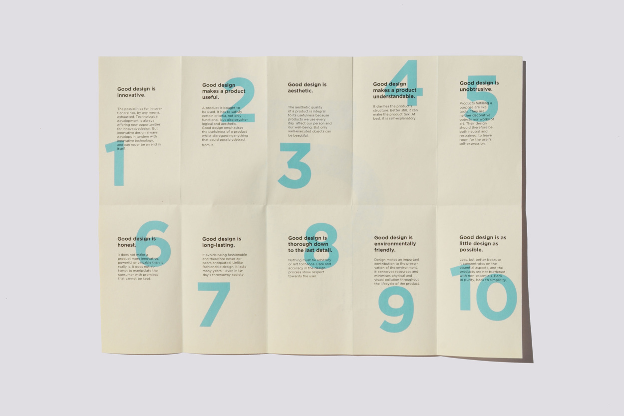 10 Principles for good design - Saskia Agius