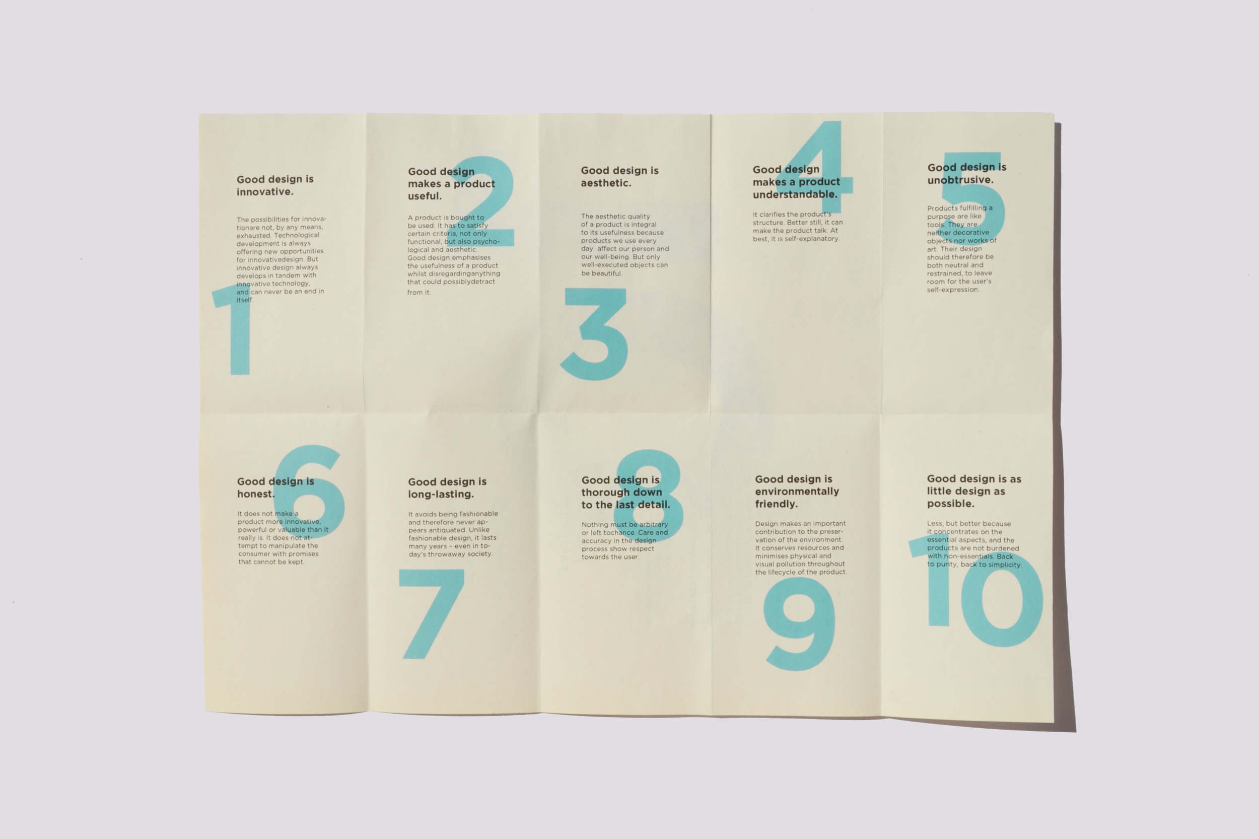 10 Principles for good design - Saskia Agius