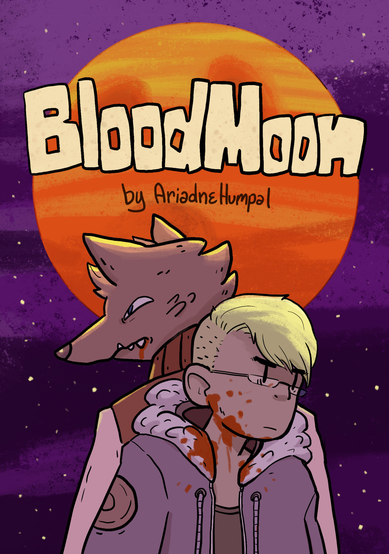 Bloodmoon cover - Ariadne Humpal Illustration