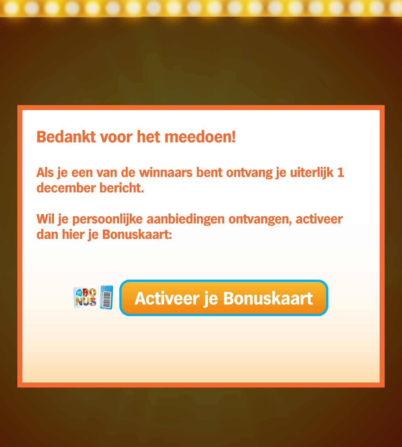 Albert Heijn Bonuskaart Quiz - Marc de Wolf Portfolio