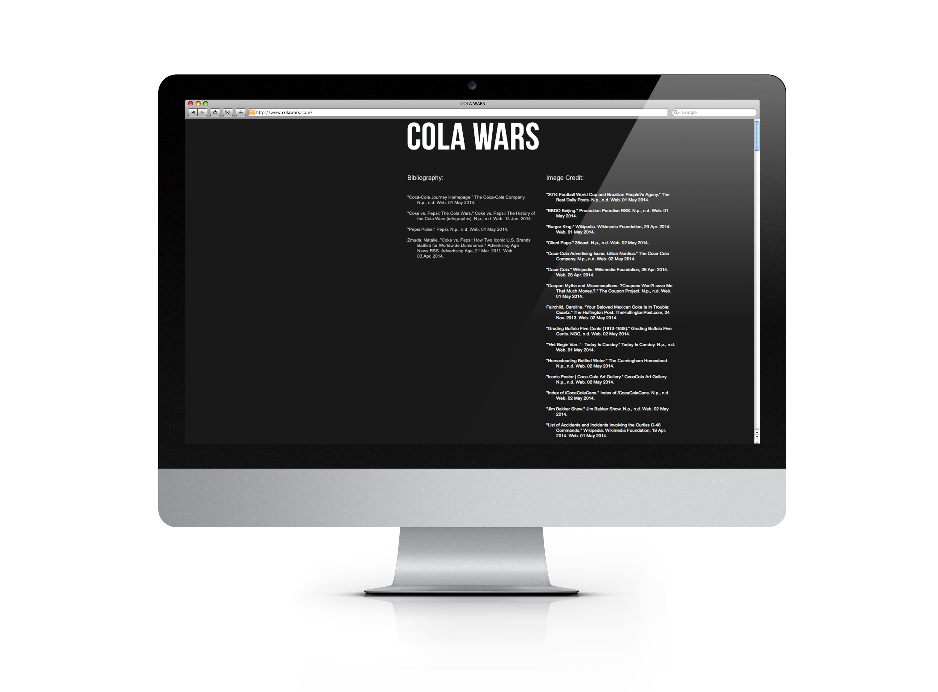 COLA WARS Interactive Timeline - James Owens Design