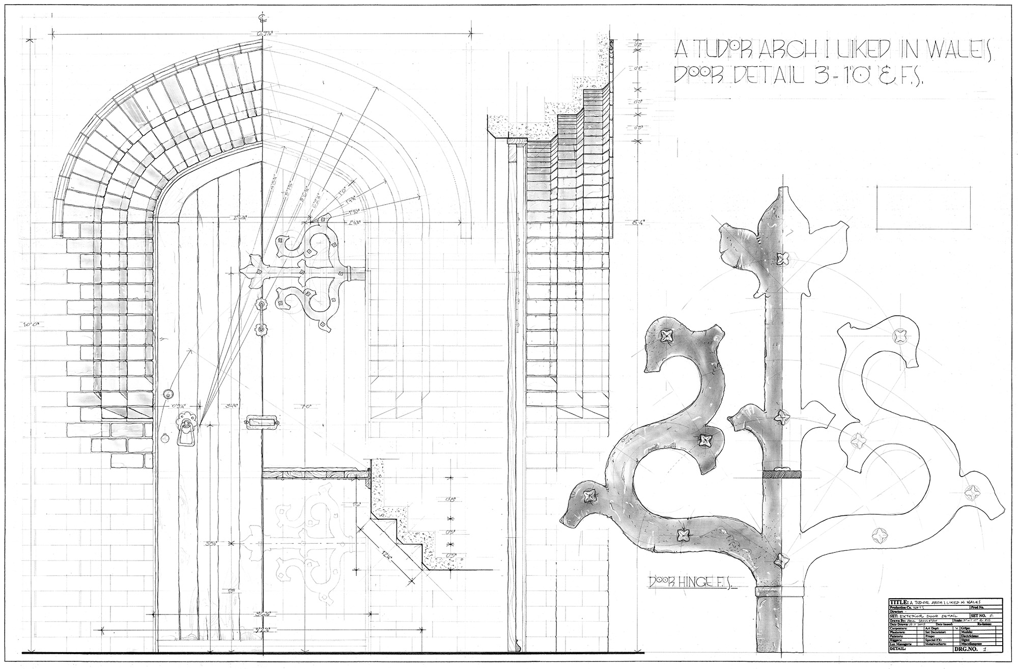 Welsh Tudor Arch Drafting - PAUL SAVULESCU DESIGN