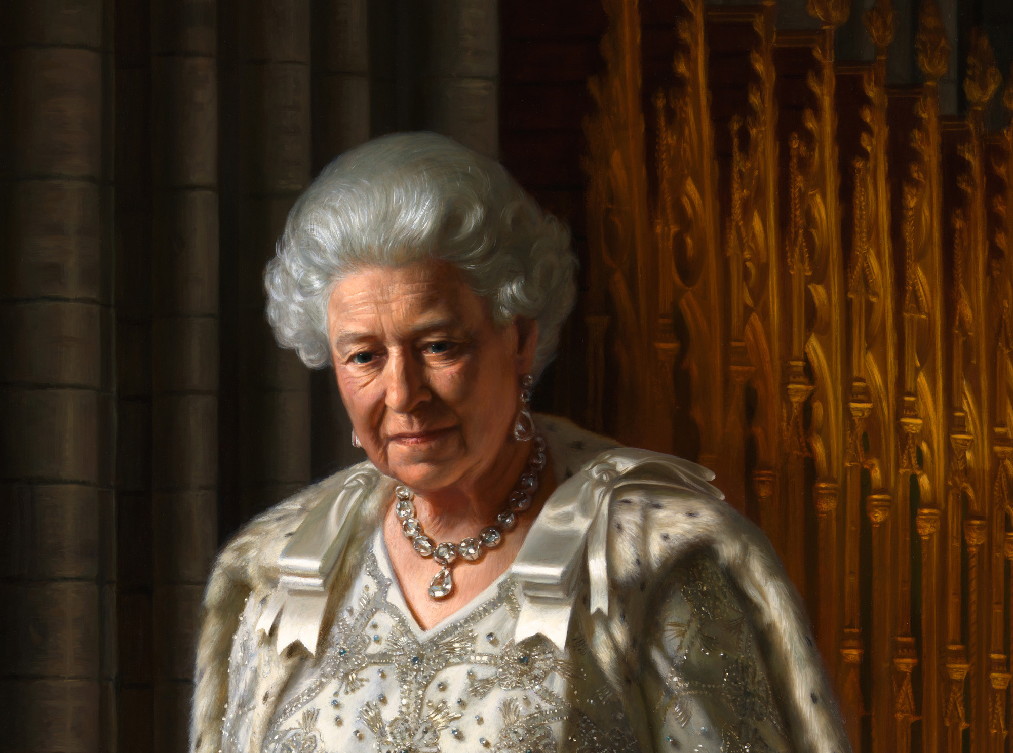 In honer of Her Majesty, my favorite portrait of Her. : r/monarchism