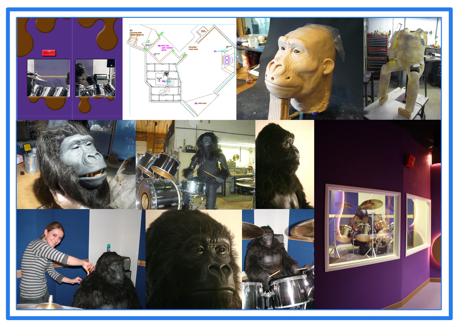 Animatronic Designs and finished photographs - Sandra Warner Designer