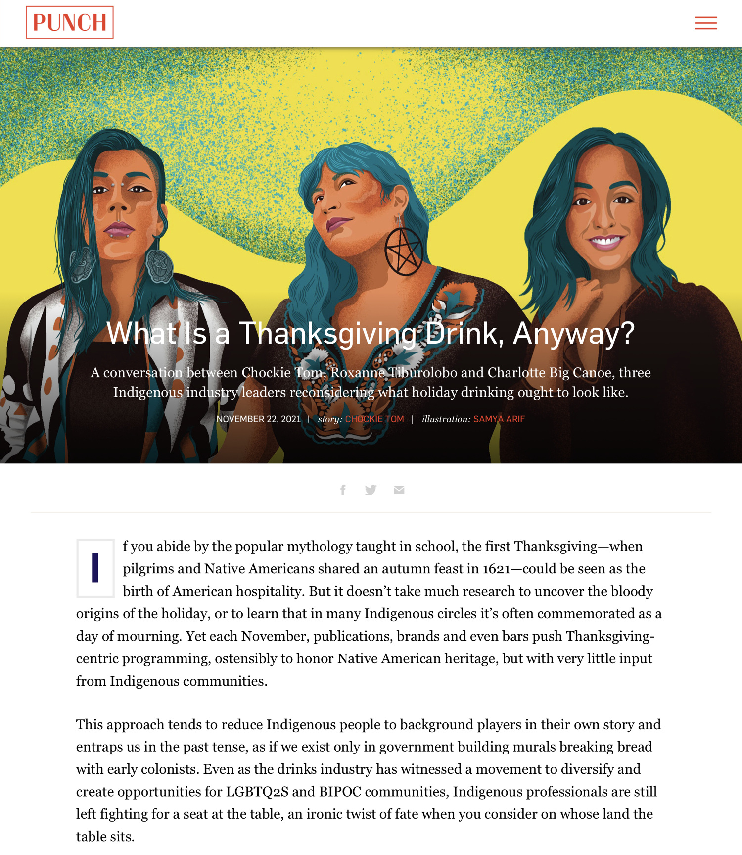 Punch Magazine - Editorial Illustration - Samya Arif