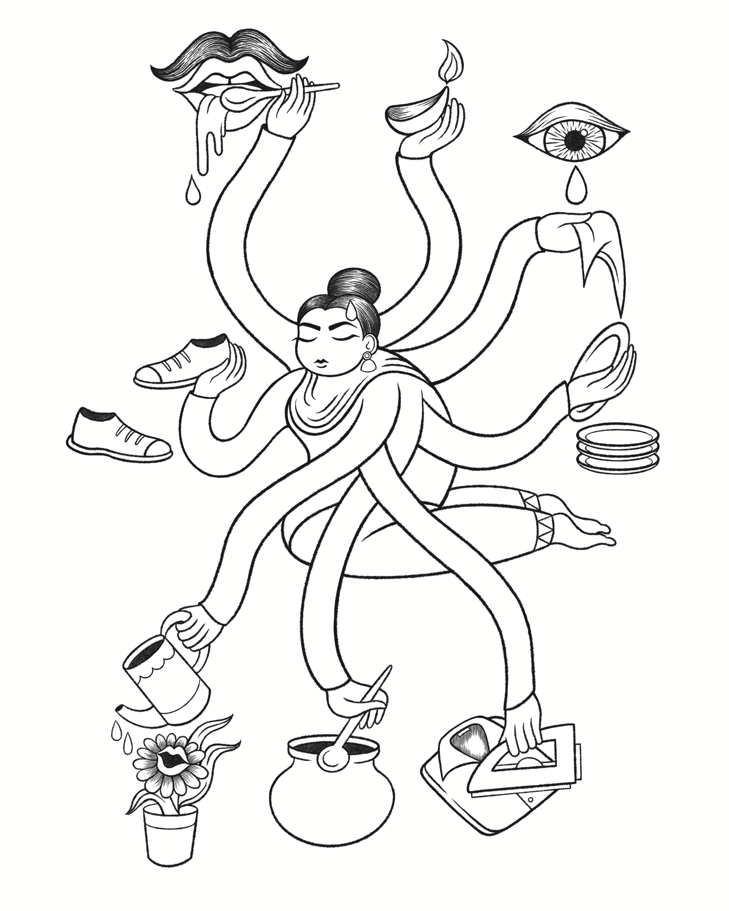 Aurat March 2022 - Poster Artwork - Samya Arif