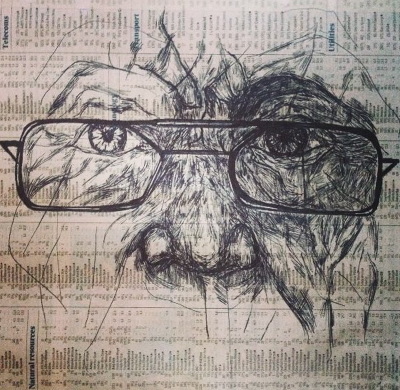 Drawings on Newspaper - Jasmine Coe