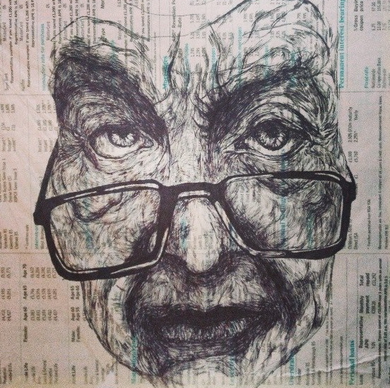 Drawings on Newspaper - Jasmine Coe
