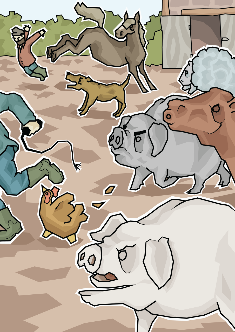 Animal farm Illustrations - willnashillustration