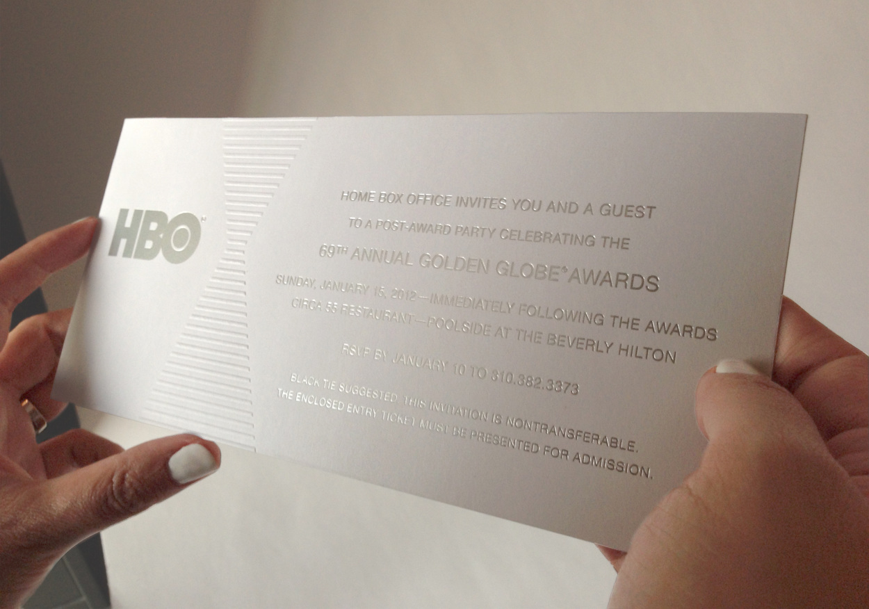 HBO Golden Globes Invitations - i am suzanne merrill