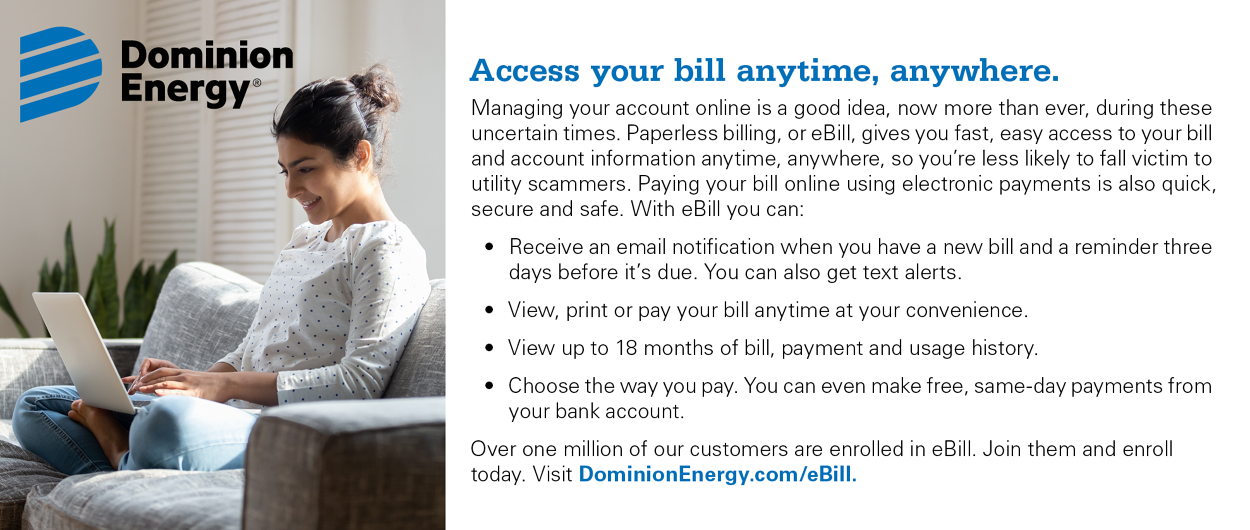 eBill inserts for Dominion Energy - My name is Kate, and I'm a graphic ...