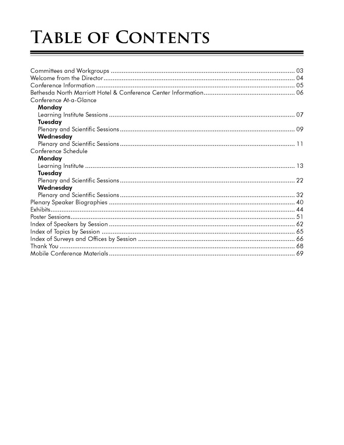 National Conference on Health Statistics Program Book - J. Sebest Portfolio