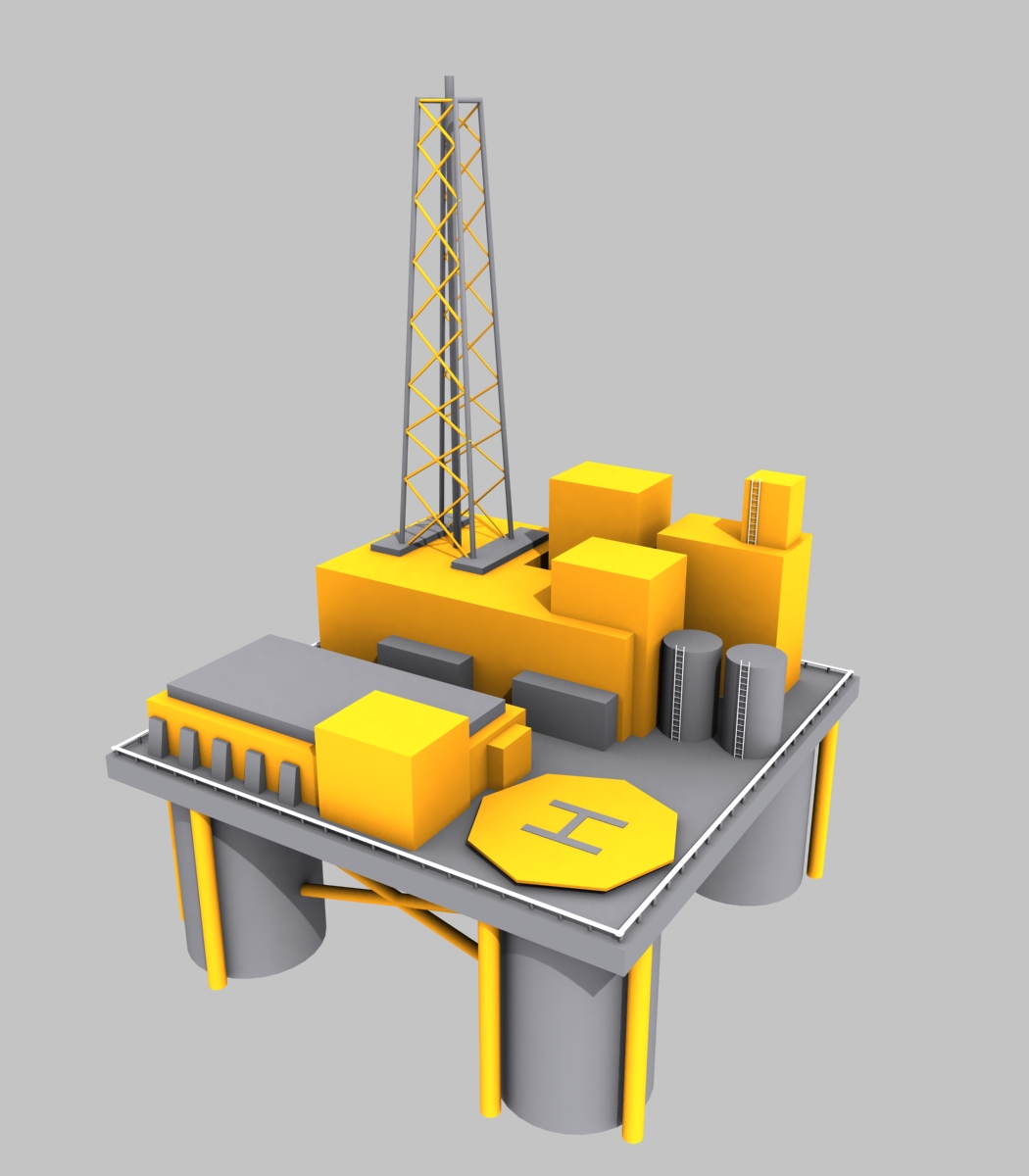 Low poly Oil rig - Daniel Thrana