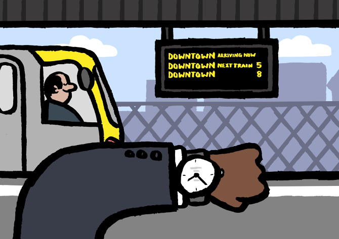 TransitCenter - Who's On Board - Max Halton Illustration