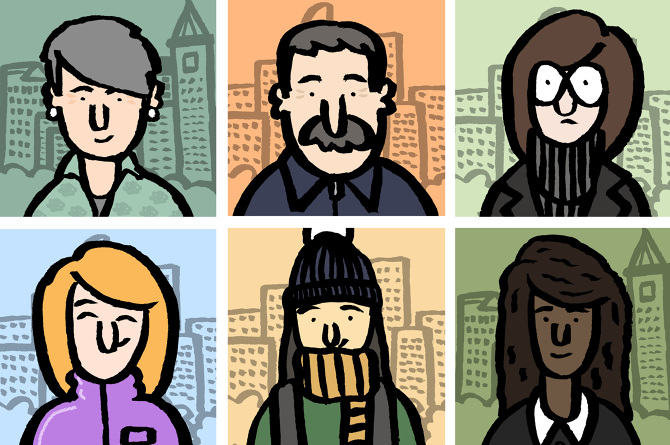 TransitCenter - Who's On Board - Max Halton Illustration