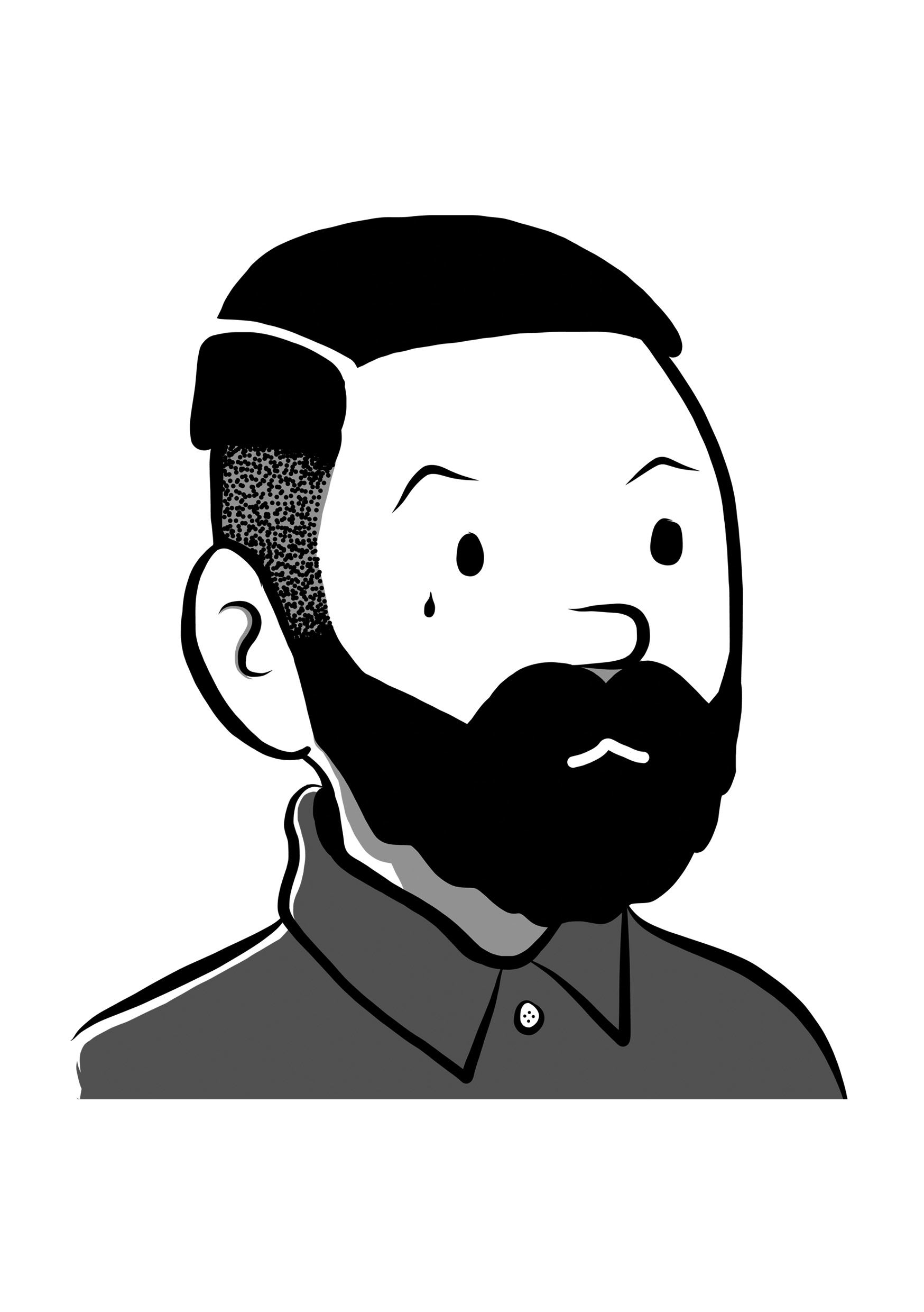 East London Tintin - Max Halton Illustration