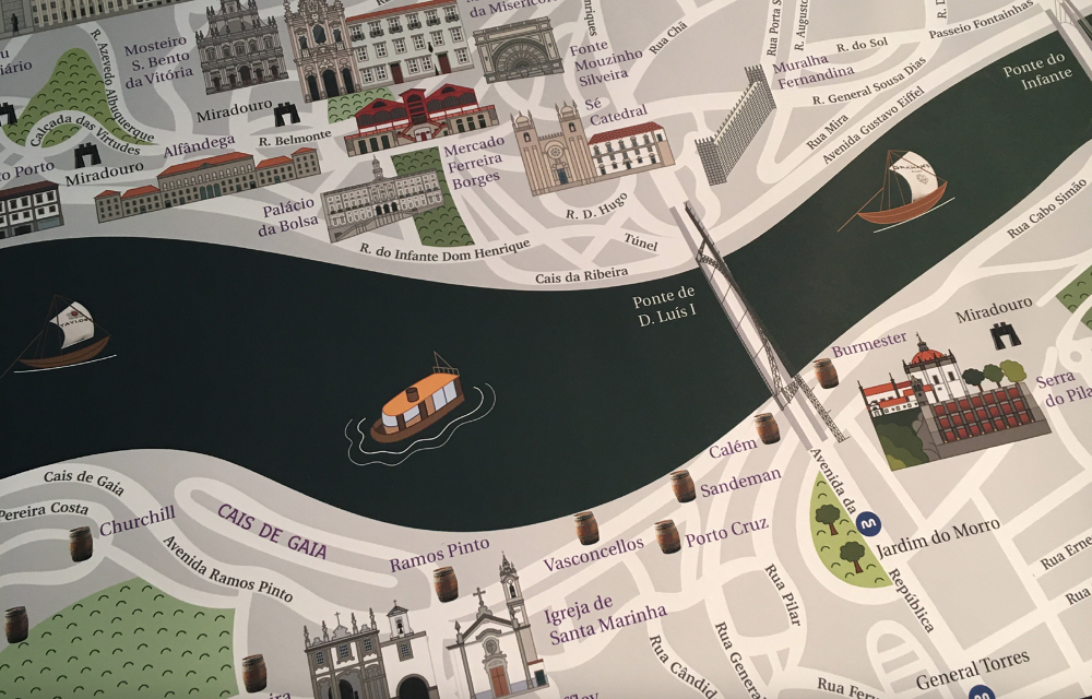 Baixa do Porto & Cais de Gaia (mapa/ map) - sofiafugas