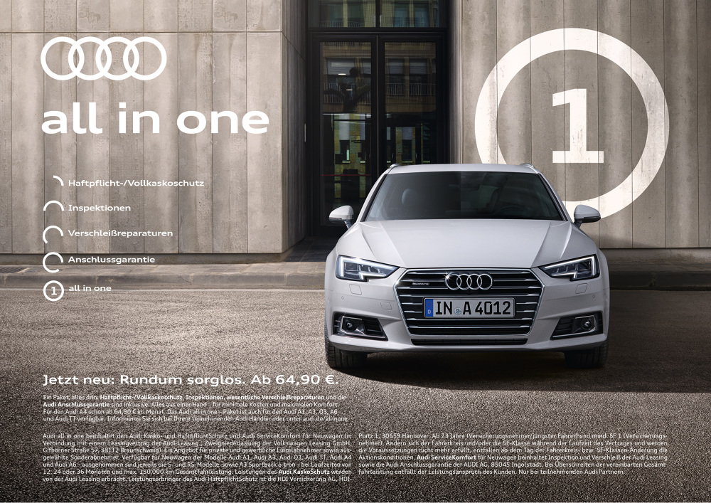 Audi all in one - Freelance Creative/Copywriter