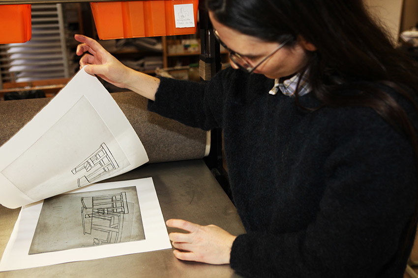 Gravure, étape par étape - Atelier de gravure - Chamonix
