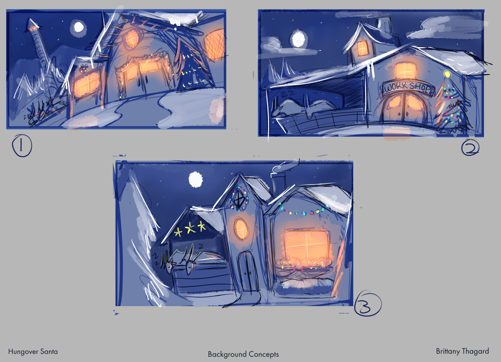 Hungover Santa Production Test - 2014-2022 Portfolio and Art