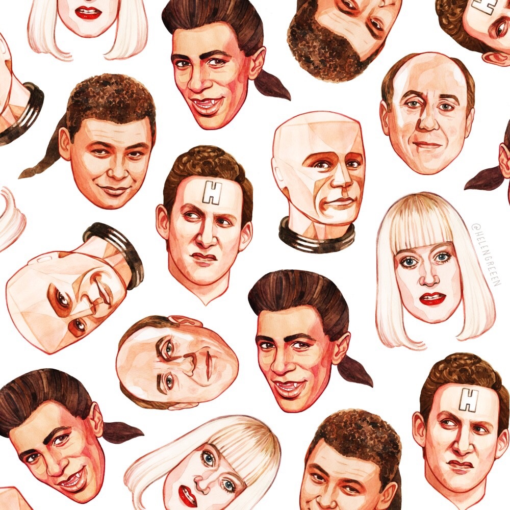 Red Dwarf Patterns - Helen Green Illustration