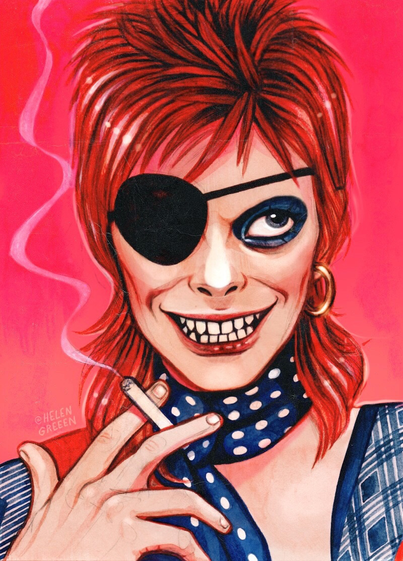 Bad David / Inspired by Jamie Hewlett - Helen Green Illustration