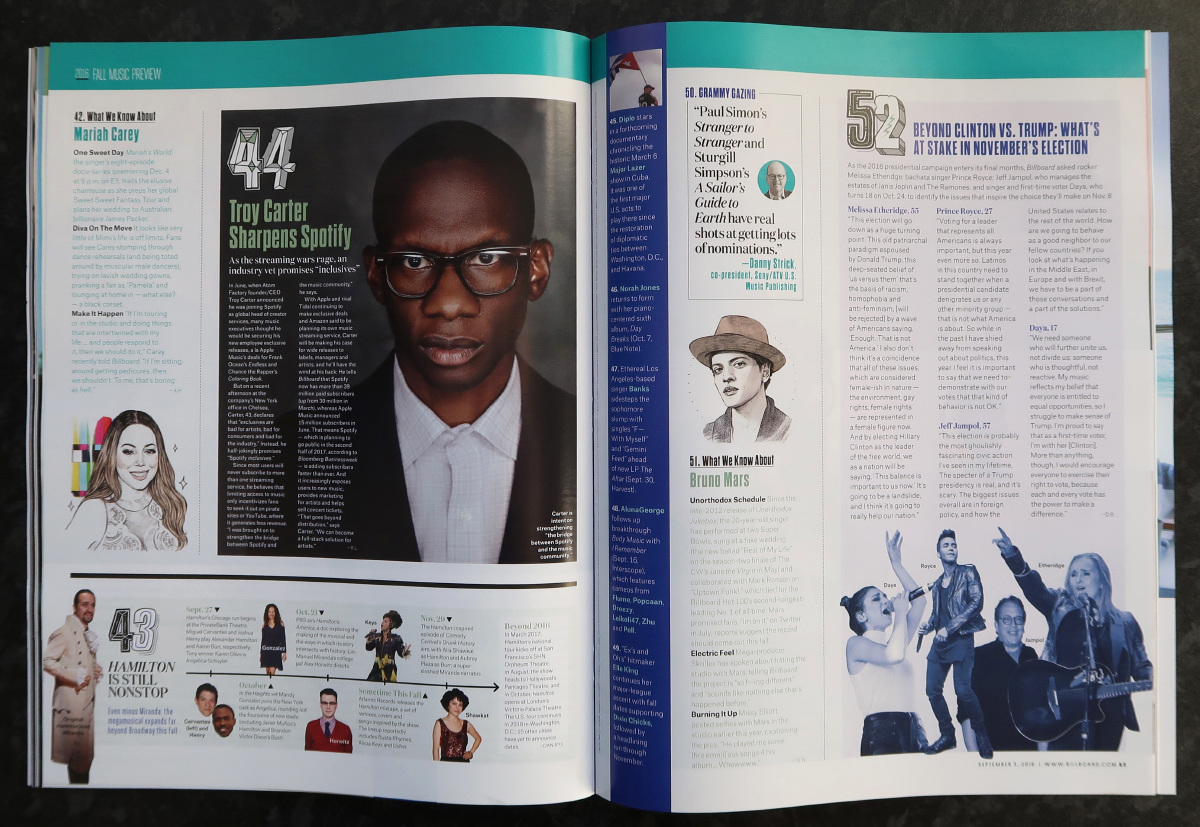 Billboard 2016 Fall Music Preview - Helen Green Illustration