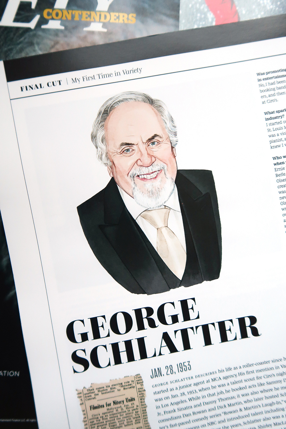 George Schlatter - Variety - Helen Green Illustration