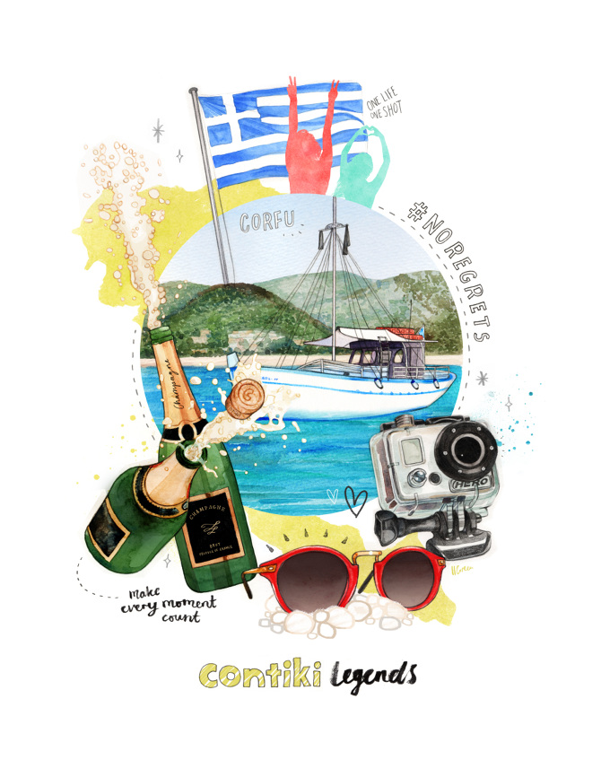 Contiki Legends - Helen Green Illustration