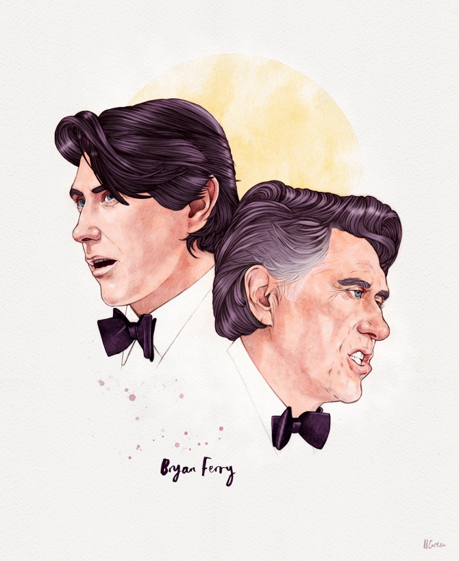 Bryan Ferry - Helen Green Illustration