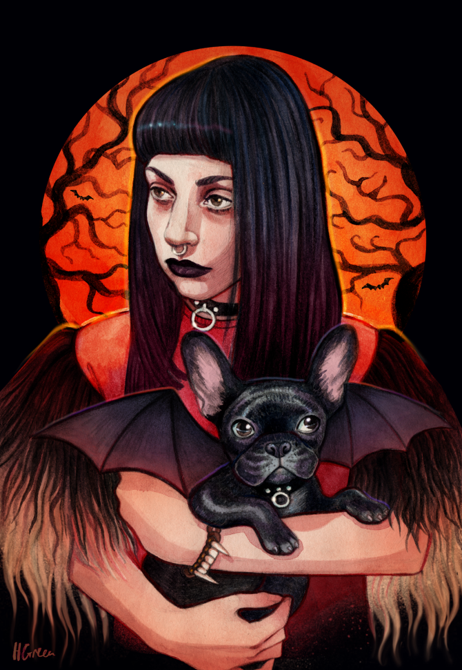 Gaga & BatPig - Helen Green Illustration