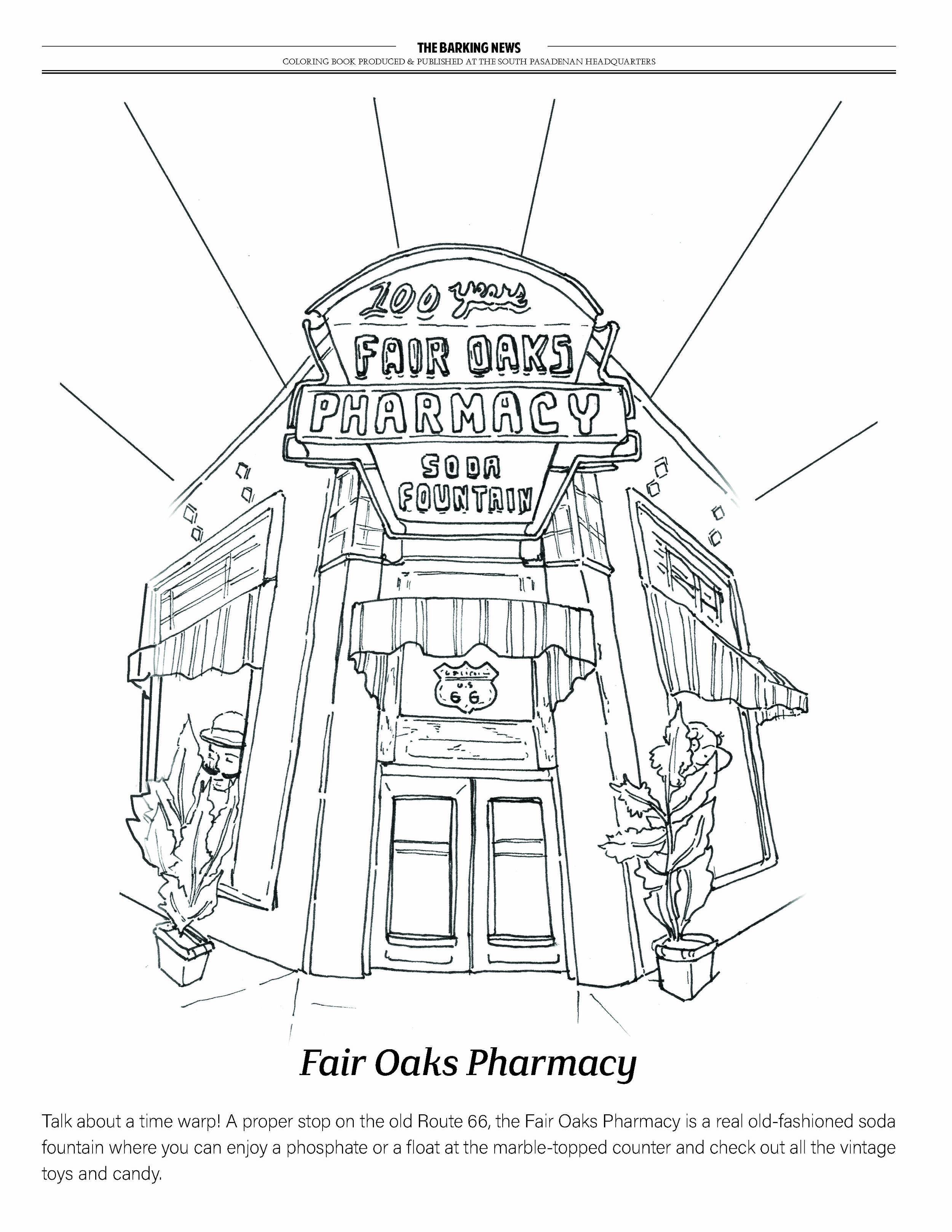 soda shop coloring pages