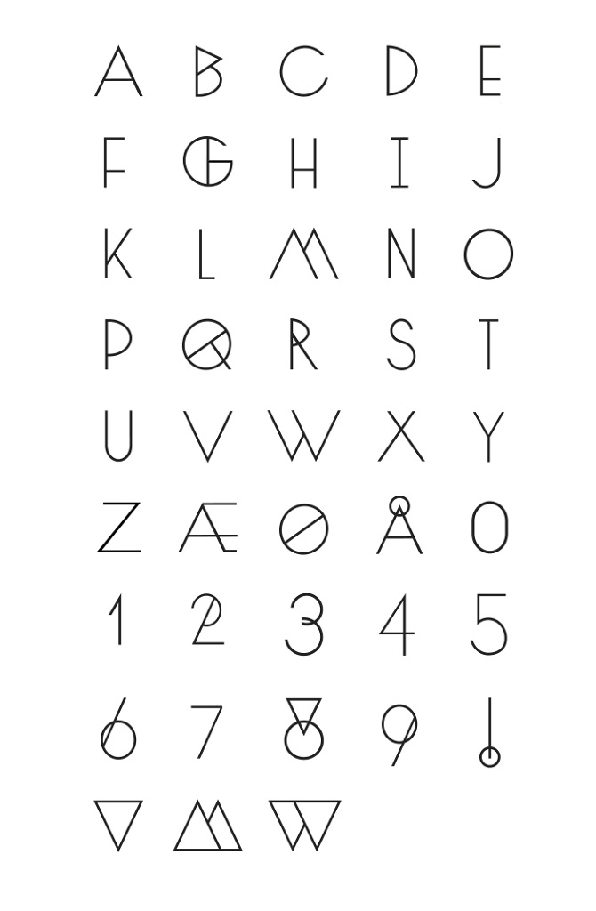Angular Typeface - METTE OVERGAARD
