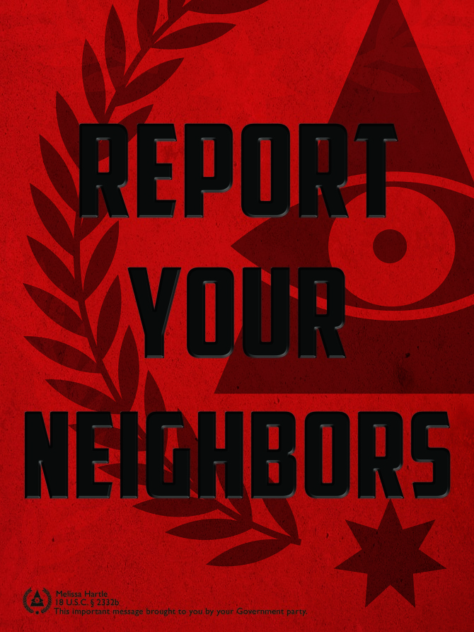 Senior Thesis - Dystopian Propaganda project - melissahartledesigns