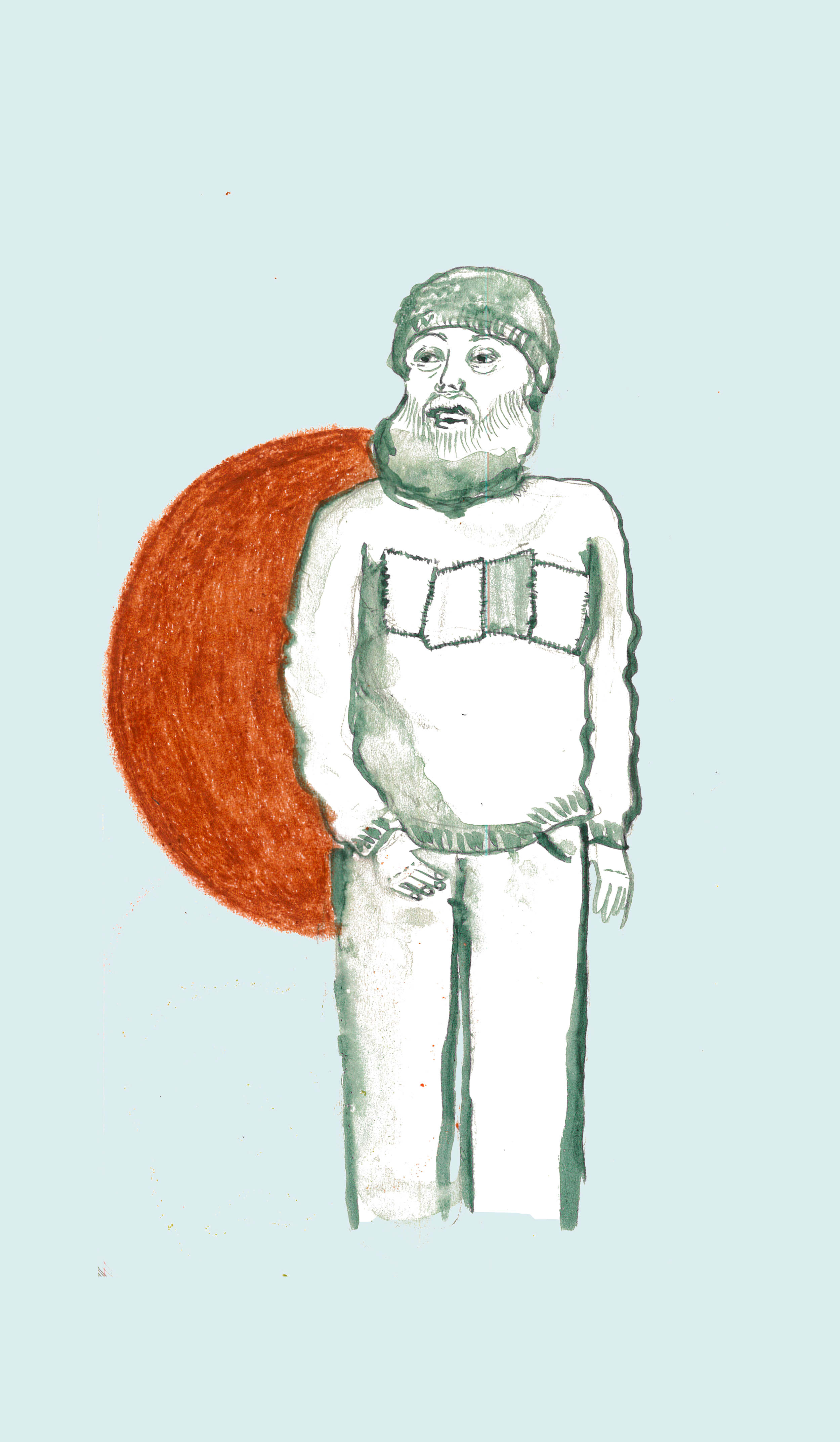 Old man in Green - Lillian Taft, Artist and Illustrator