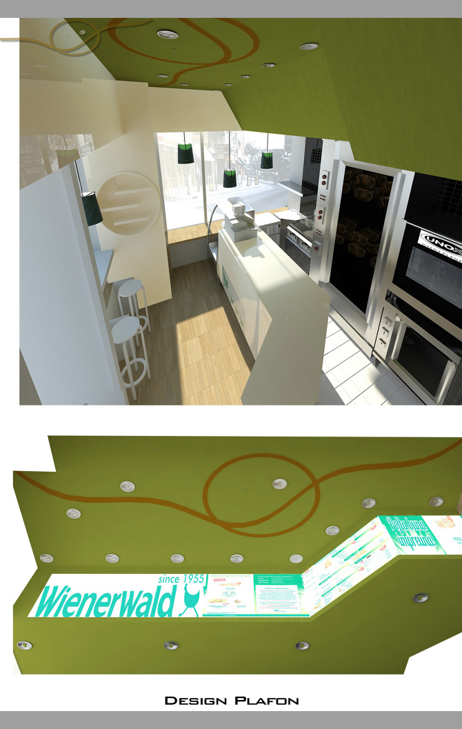Interior Design Fast-Food WienerWald - Vlad Cretu