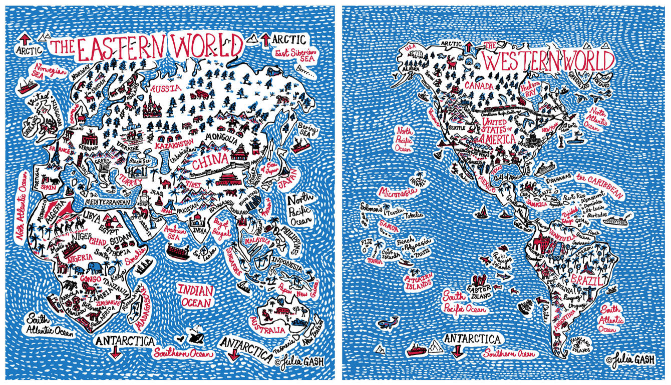 World Cityscape - The Eastern and The Western World - Julia Gash