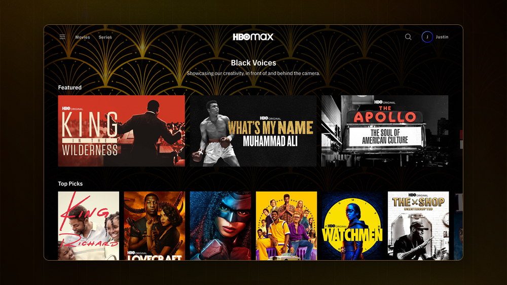 HBO MAX - Design by Justin Gray